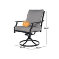 EVERITE Patio Chairs Set of 2,Outdoor Swivel Patio Metal Chairs with ...