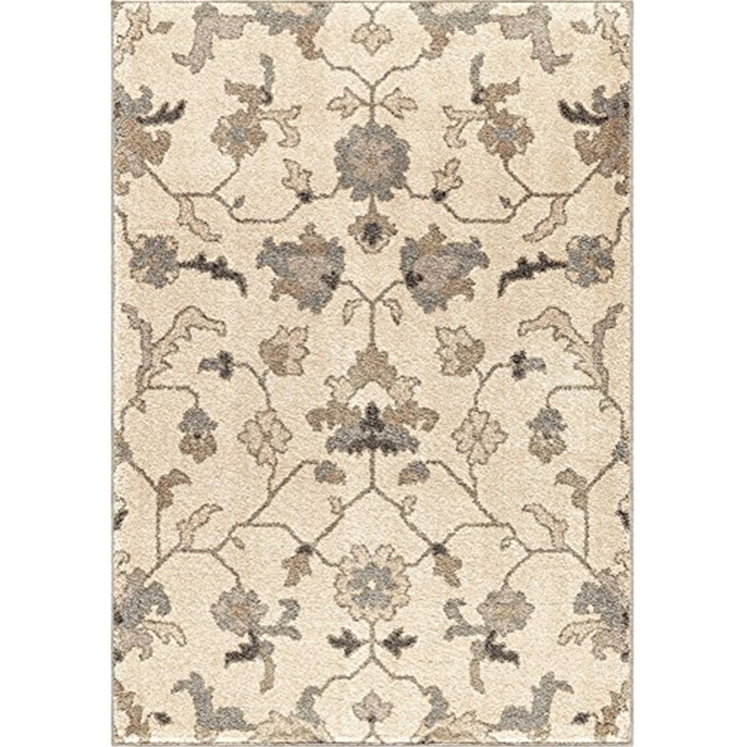 Orian Rugs Classic Floral Tantum Ivory Area Rug (5'3" x 7'6") - Walmart.com