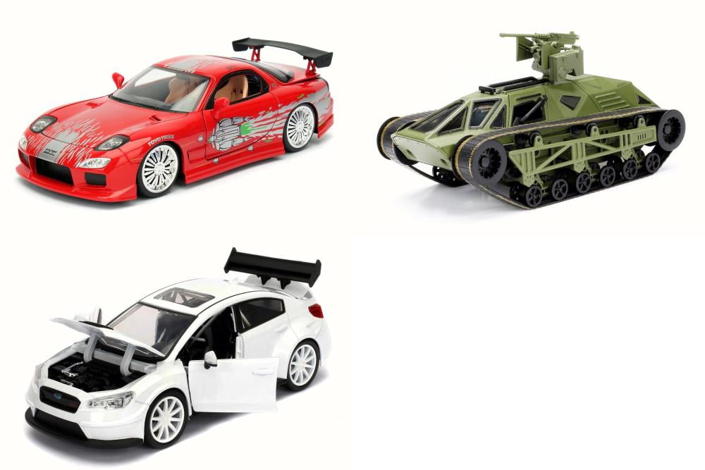 Fast & Furious F8 Diecast Car Package - Three 1/24 Scale Fast & Furious ...