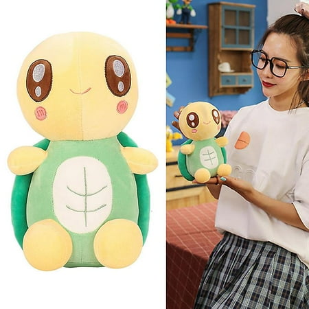 Big Eyes Tortoise Plush Toys Super Cute Cartoon Green Turtle Pillow ...
