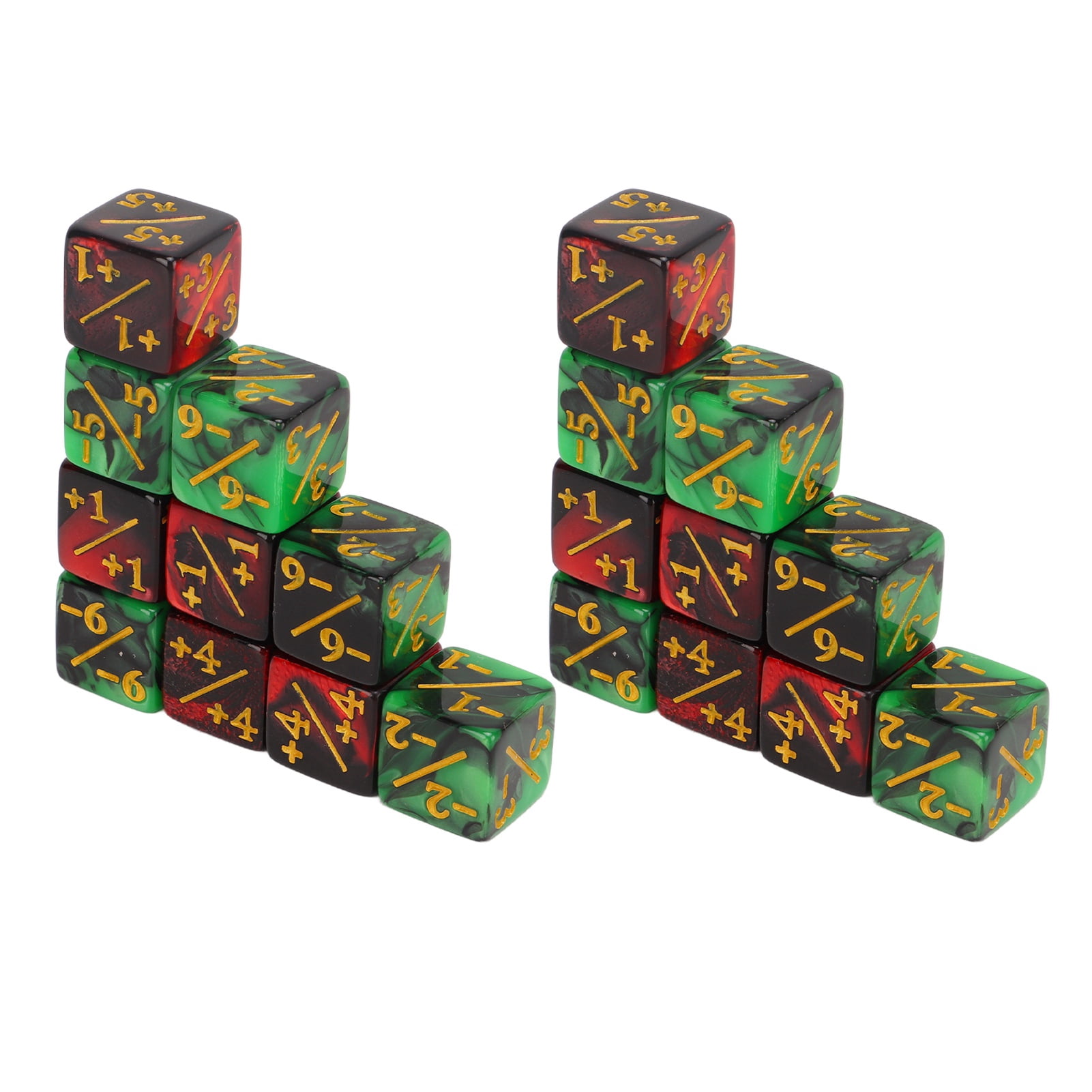 20 piezas dados de 2 colores de 16mm con números de suma y resta juego ...