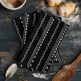 Black Geometric Abstract Art Kitchen Towels, Absorbent Microfiber ...