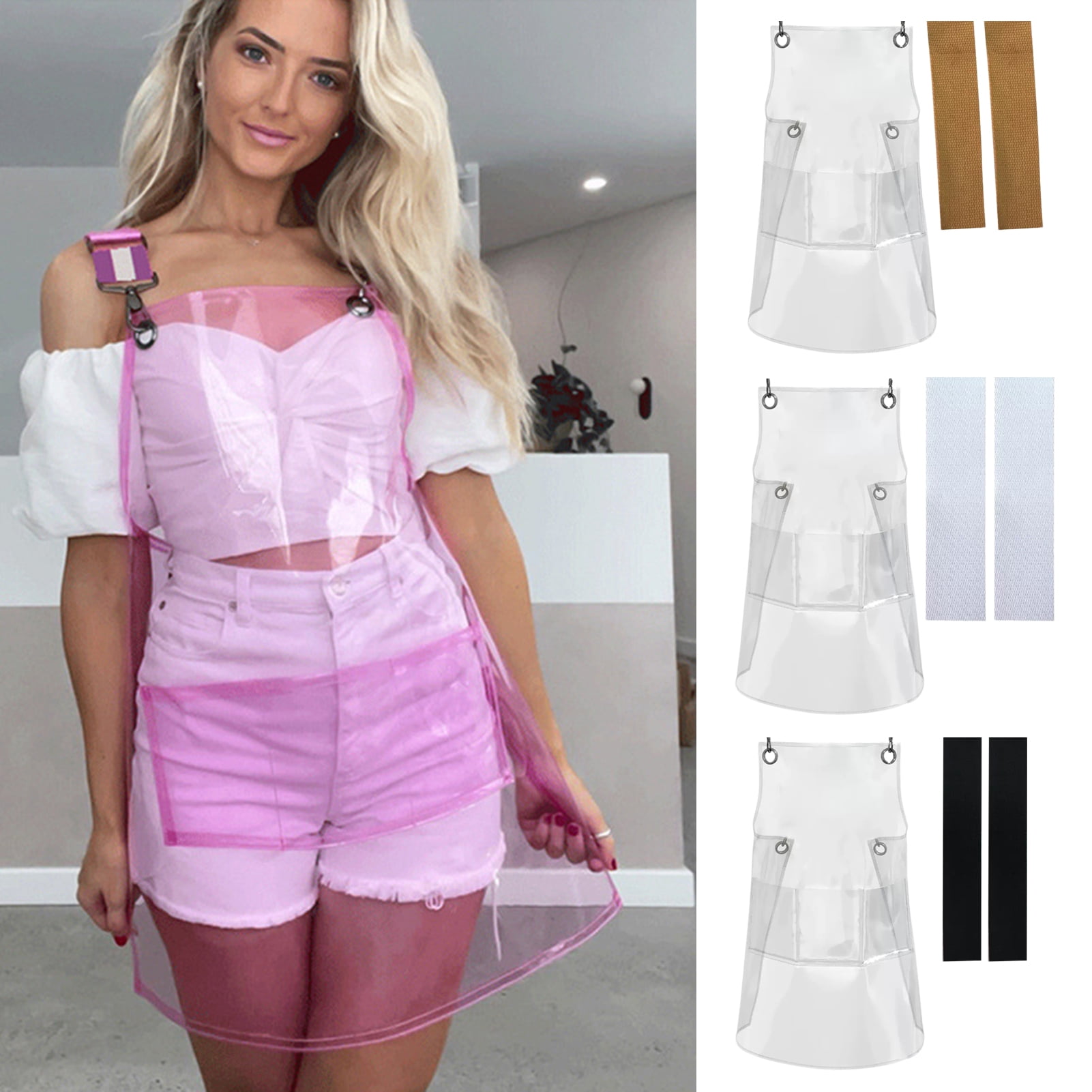 GROFRY 1 Set Haircut Apron Waterproof 3-pocket Design Adjustable ...