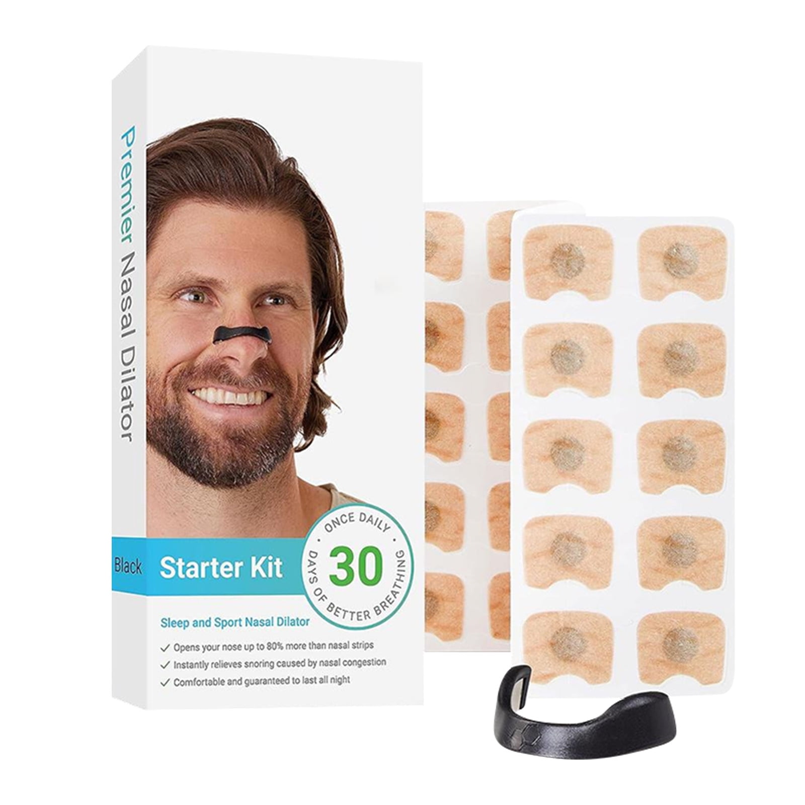 Intake Breathing Nasal Strip Kit (30 Count ) Oxygen Intake Reduce ...