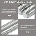3/8"-16 Fully Threaded Rod, 1Pack 304 Stainless Steel 11.8" Long ...