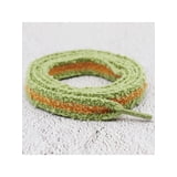 INSPIRE CHIC Flat Fuzzy Shoelaces Colored Shoe Laces Soft Wide Fluffy ...
