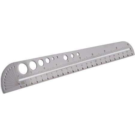 HUACA Straight Edge Small Ruler Stainless Steel Cork Back Rulers Metal ...