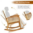 Costway Outdoor Patio Set: 2PCS Acacia Wood Rocking Chair for Garden ...