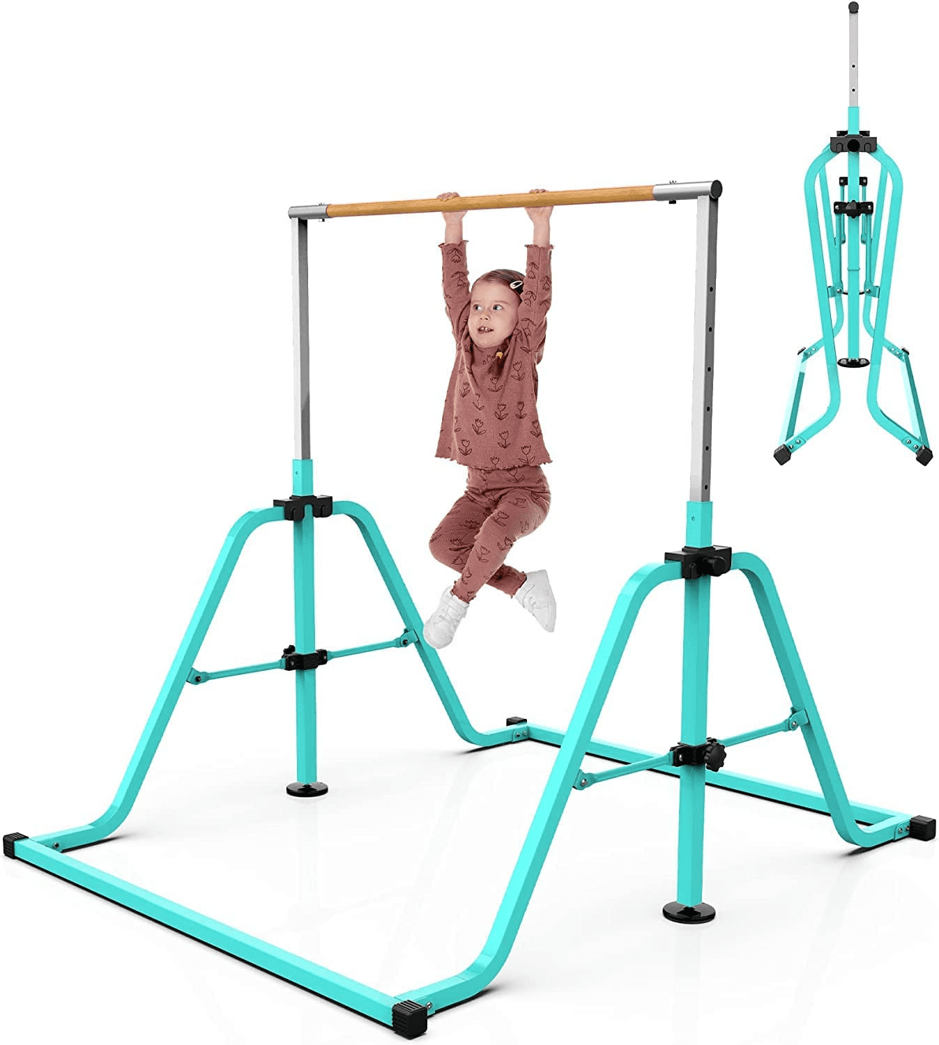 Tenpeek Tiffany Blue Adjustable Big Gymnastics Horizontal Folding ...