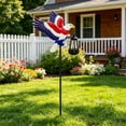 Patriotic Eagle Solar Garden Light String, Solar Powered Plug-in ...