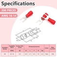 200 insulated fork-type wire connectors, 22-164 electrical crimp ...