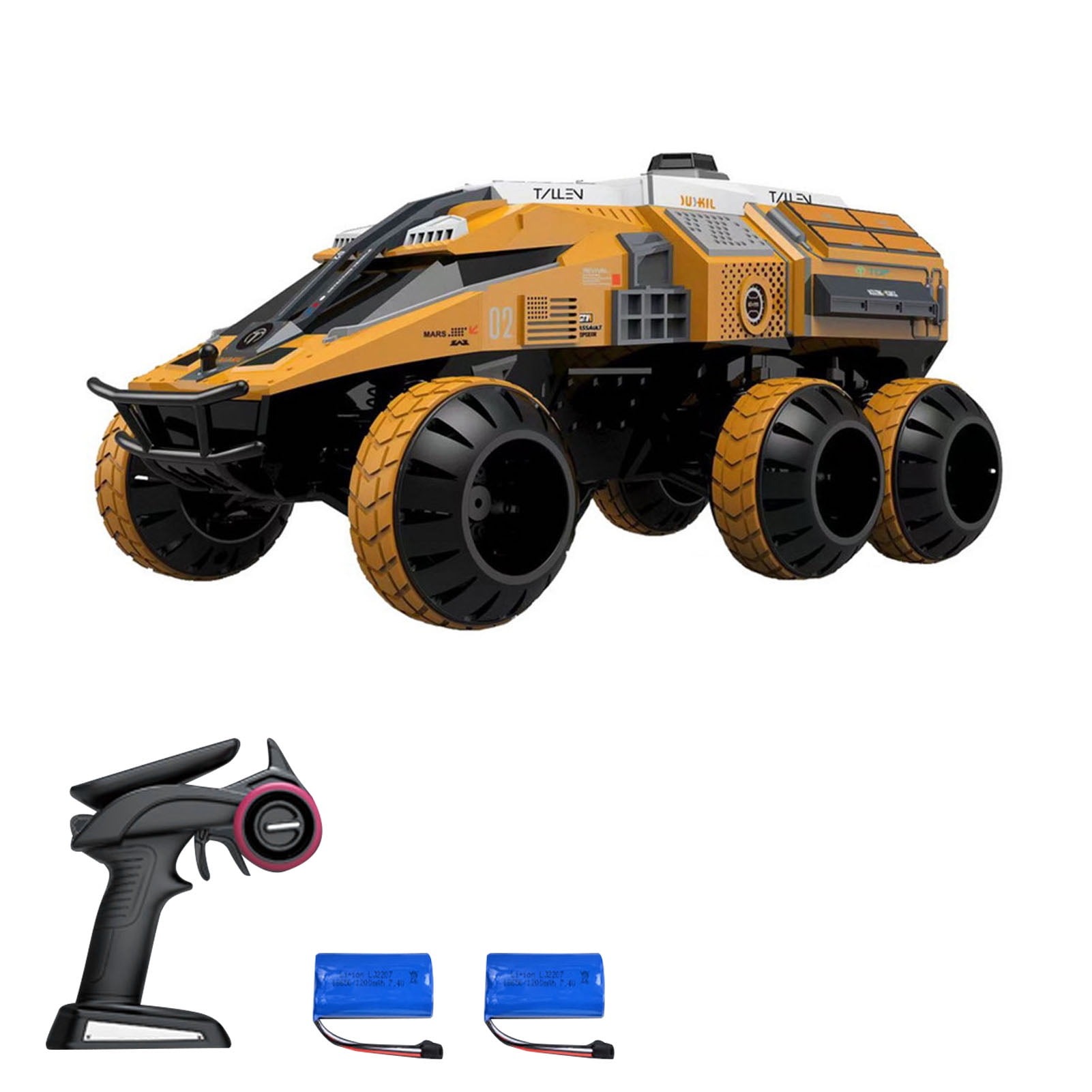 MIXFEER Mars Detecting Car 1/12 RC Car for Kids RC Space Vehicle Hidden Lift Water Bomb Conquer ...