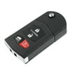 KeylessOption replacement blank flip key fob for Mazda (BBM4-67-5RY) 3 ...