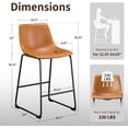 26 Inch Bar Stools Set of 2, Counter Height Bar stools for Kitchen ...