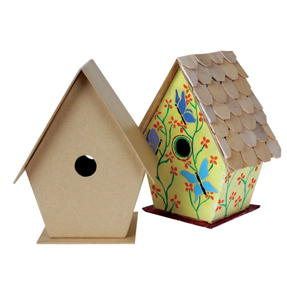 Creativity Street Papier-Mache Bird House, 6 X 4 X 3-1/2 in - Walmart.com