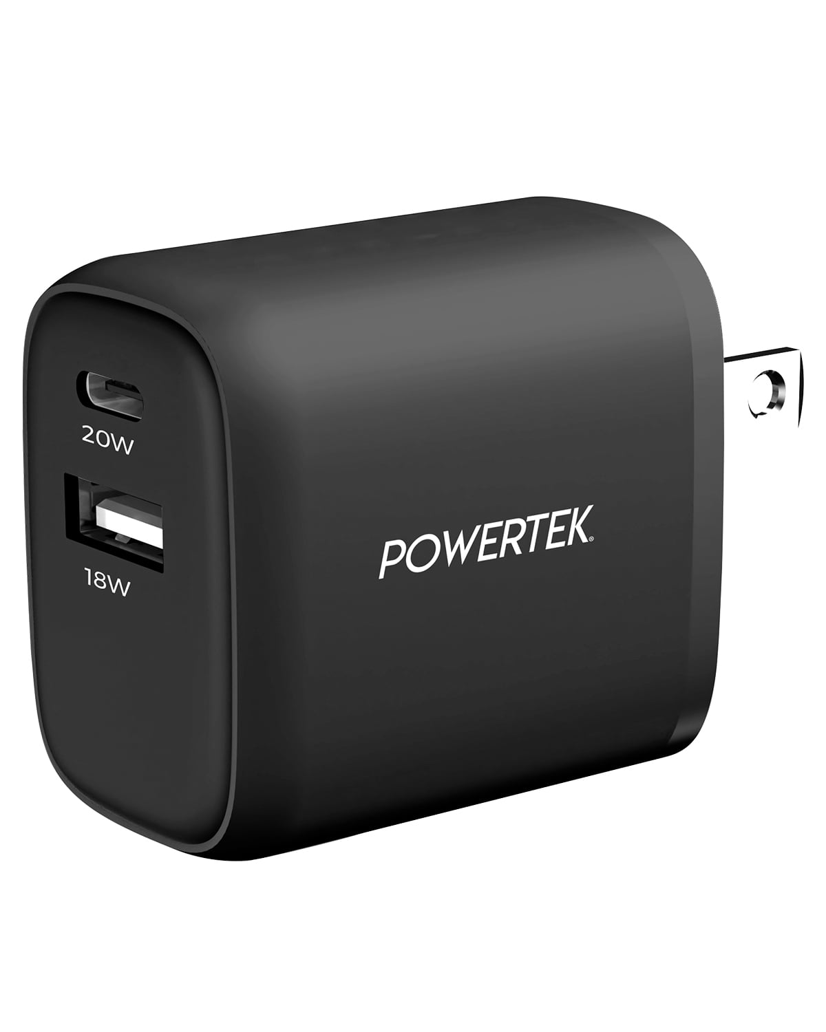 Liquipel Powertek 20W PD USBC and 18W USBA Dual Port Wall Block Charger, Type C Fast Charging ...