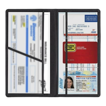 OnShield Car Insurance and Registration Holder Brown - PU Leather ...