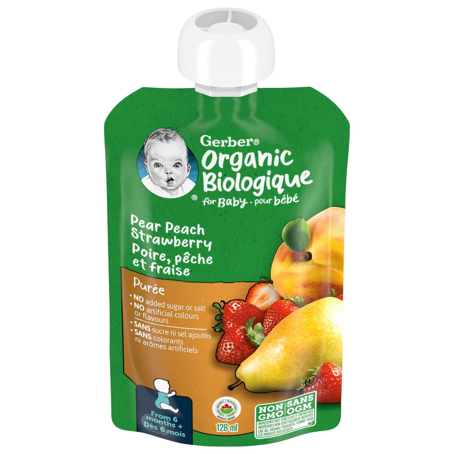 Click here for Gerber Organic Purée  Pear Peach Strawberry  Baby... prices