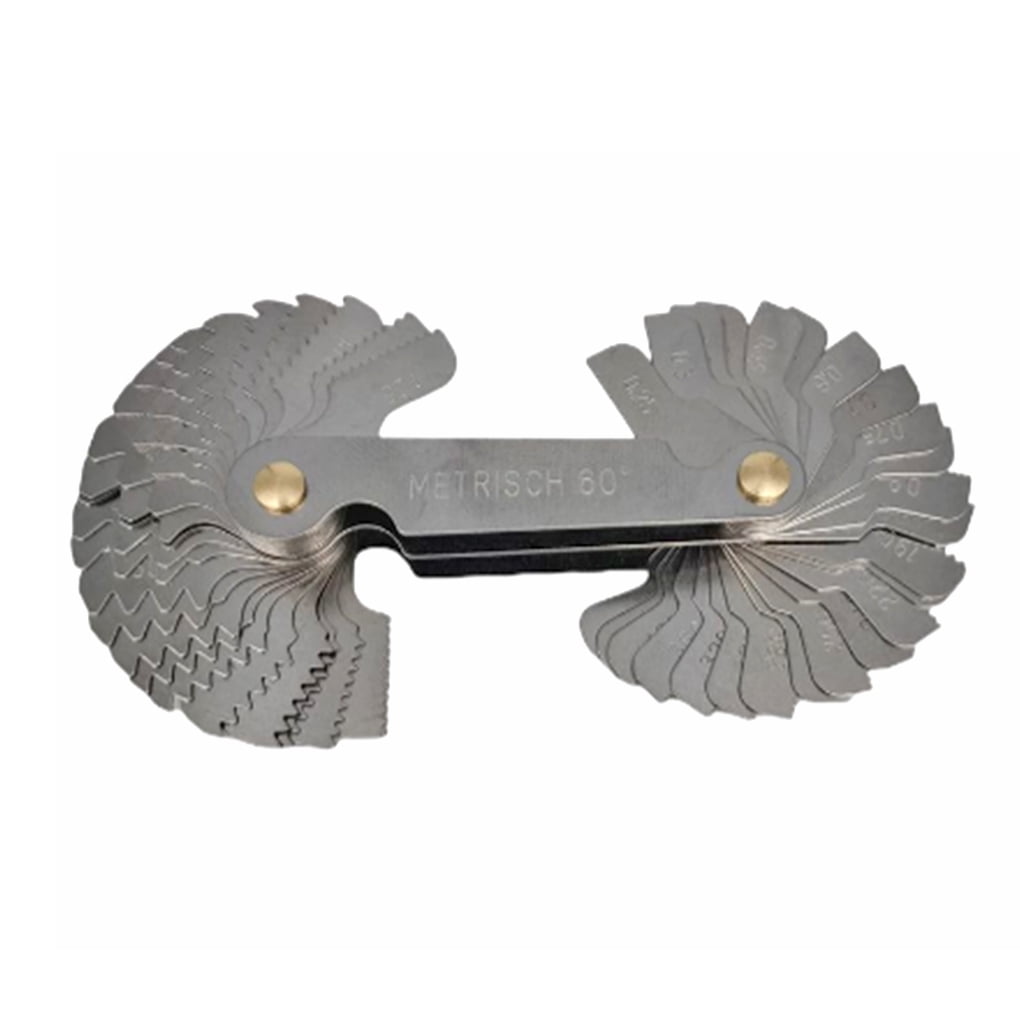 Speravity Profesional plegable 55/60 grados medidor de rosca de acero ...