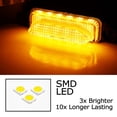 3pc Set Frosted White Clear Lens 3000K Amber Yellow Full Strip LED ...