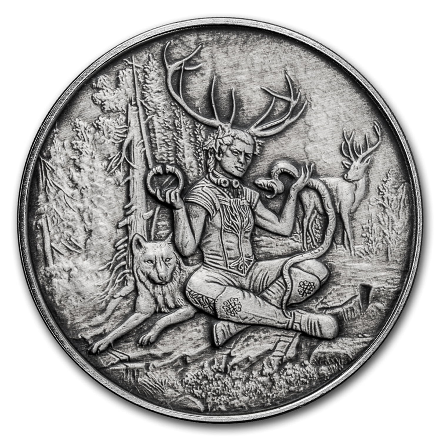 1 oz Silver Antique Round Celtic Lore (Cernunnos) - Walmart.com