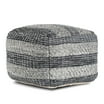 Noble House Knitted Cotton Square Pouf, Light Grey - Walmart.com