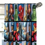 Marvel Avengers Team Kids Bedroom Window Curtains, 63 inch, Set of 2 ...