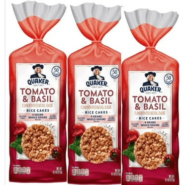 Quaker Rice Cakes, Garden Tomato & Basil, 6.1 oz - Walmart.com