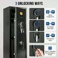 BlackSmith Biometric Wall Mount Gun Safe for 5 Rifles and 7 Pistols ...