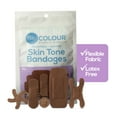 TruColour Skin Tone Bandages, Flexible, Assorted Shapes - Dark Brown ...