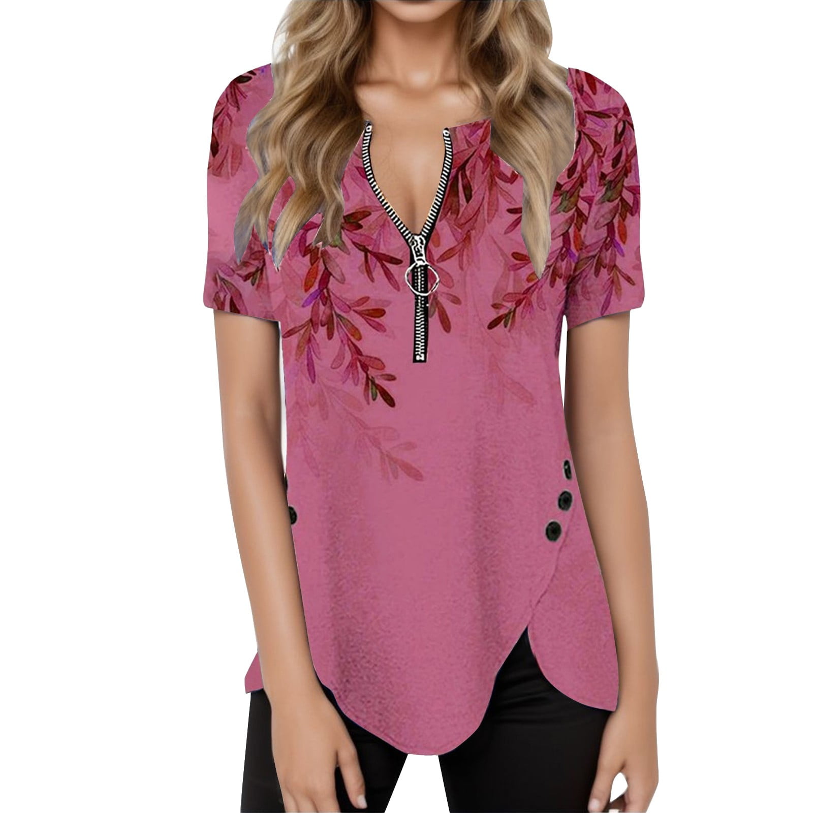 Click here for Gdreda Womens Summer Casual Short Sleeve Top Print... prices