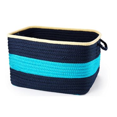 Design Imports Burlap Bin Border Black Rectangle Small, 14"x8"x9 ...