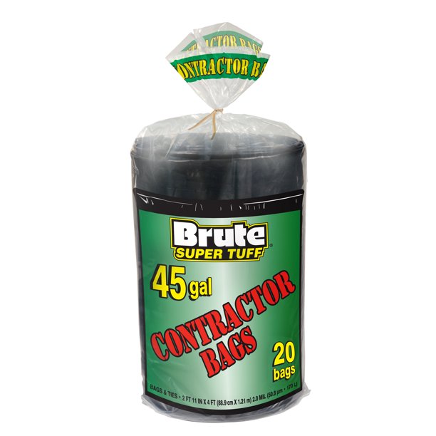 Brute Super Tuff Contractor Trash Bags, Made with 10% Post-Consumer ...