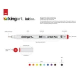KINGART Inkline Fine Line Art & Graphic Pens, Archival Japanese Ink ...