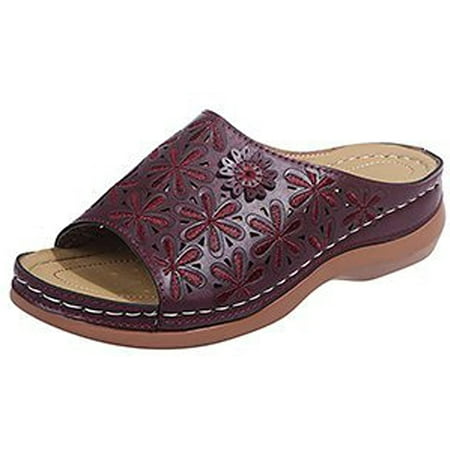 Leather Soft Footbed Orthopedic ArchFFIY Support Sandals, Women ...