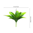 Artificial Succulent Plants 11.81 In Plastic Potted Decor for Indoor ...