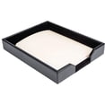 Black Bonded Leather Letter Tray - Walmart.com