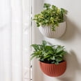 7829 Flower Planter Wall Hanging Wicker Rattam Basket Garden Vine Pot ...