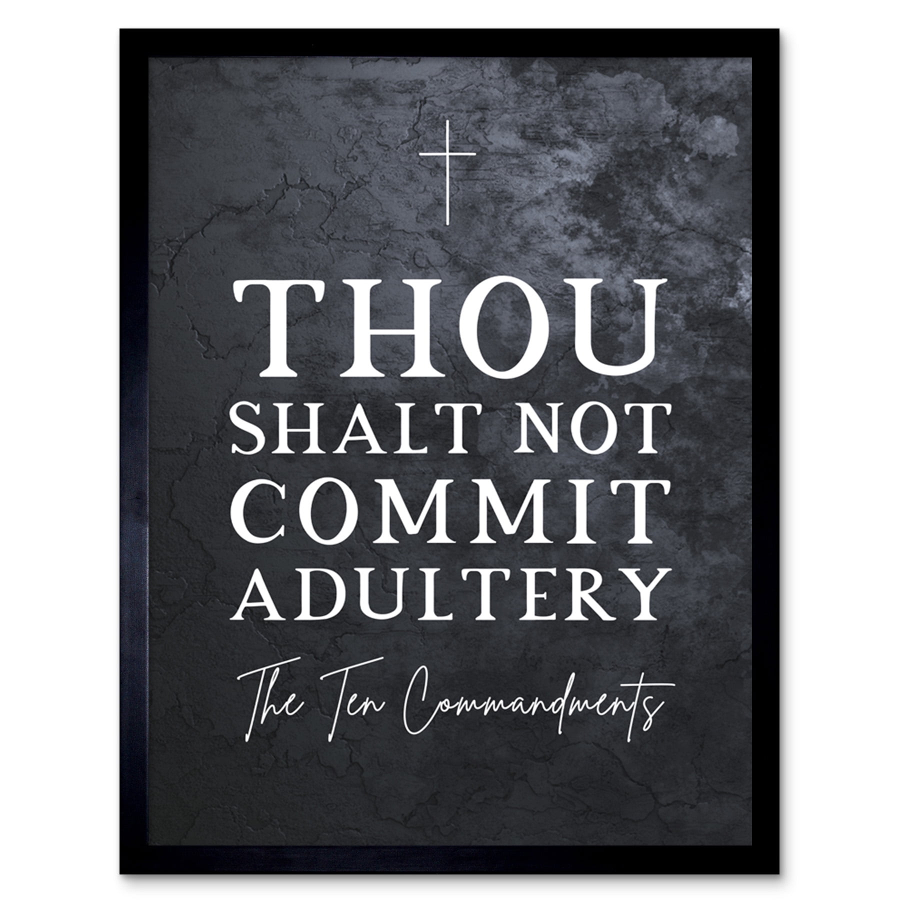 Ten Commandments Thou Shalt Not Commit Adultery Christian Bible Verse ...