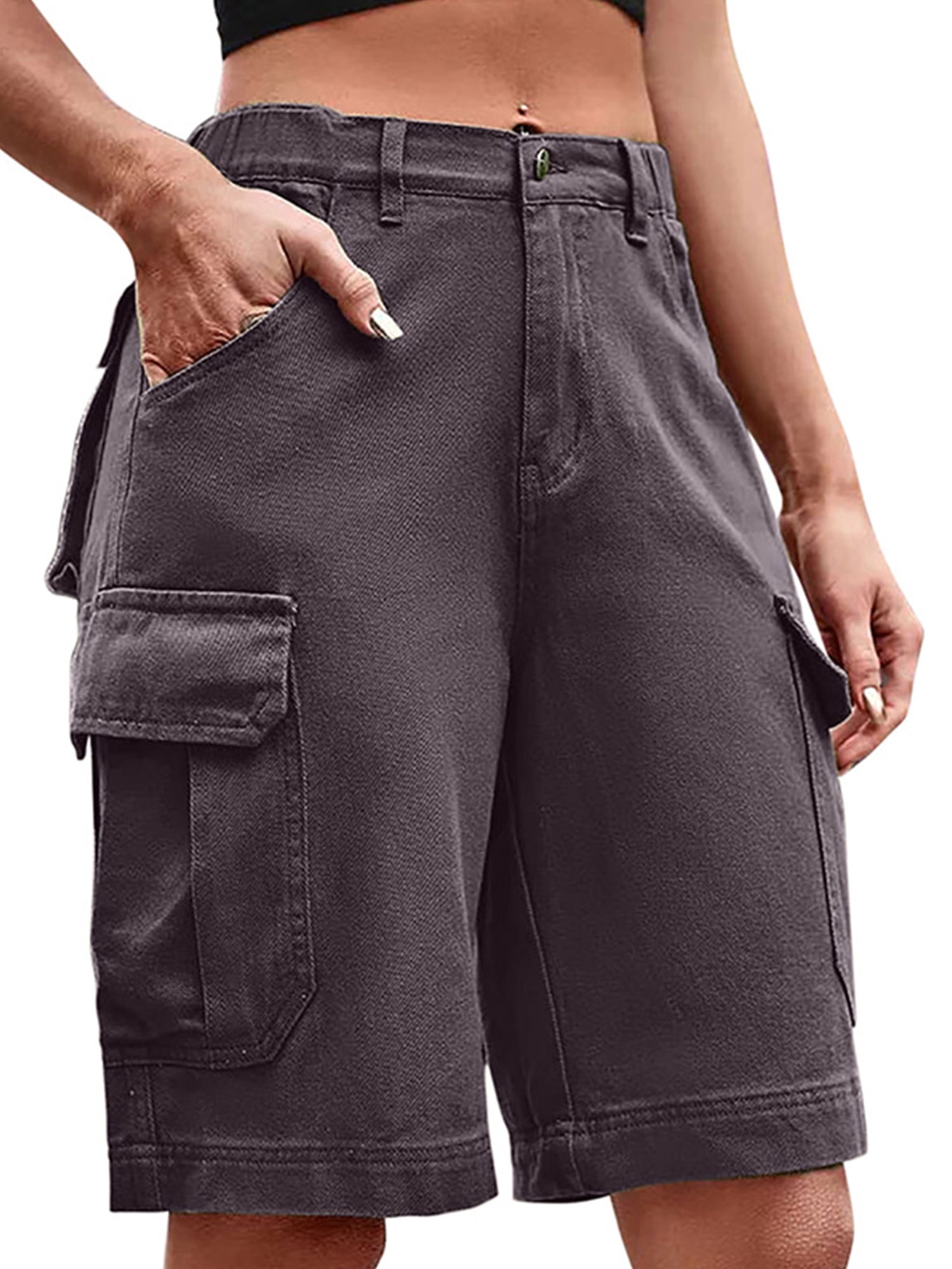 Frontwalk Womens Cargo Shorts Summer Casual Bottoms Button Beach Shorts ... Frontwalk Womens Cargo Shorts Summer Casual Bottoms Button Beach Shorts ...