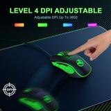 HXSJ X100 Gaming Mouse Wired, Ergonomic PC Gaming Mice with 7 Colors ...
