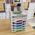 Natwind 7 Tier Office Supplies Rack Desktop File Sorter And A4 Paper