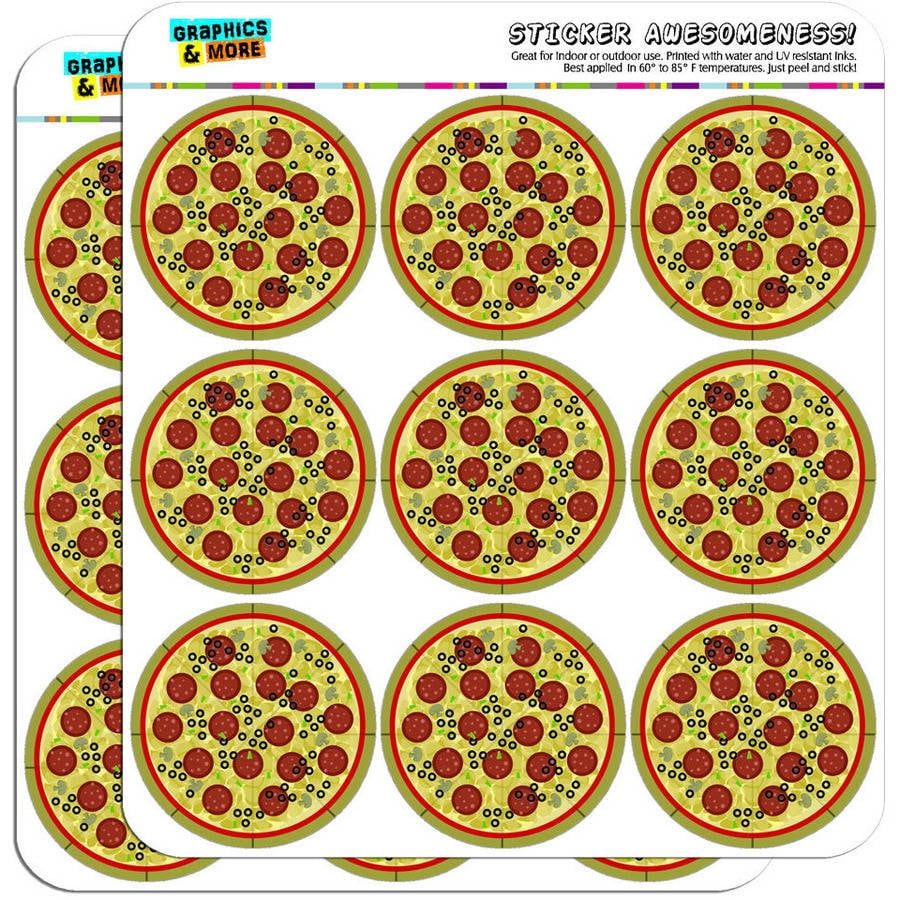 Pizza 18 2" Planner Calendar Scrapbooking Crafting Stickers - Walmart ...