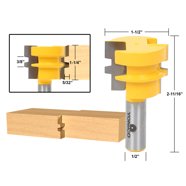 Yonico Small Lock Miter Router Bit - 45° - 1/2" Stock - 1/4" Shank ...