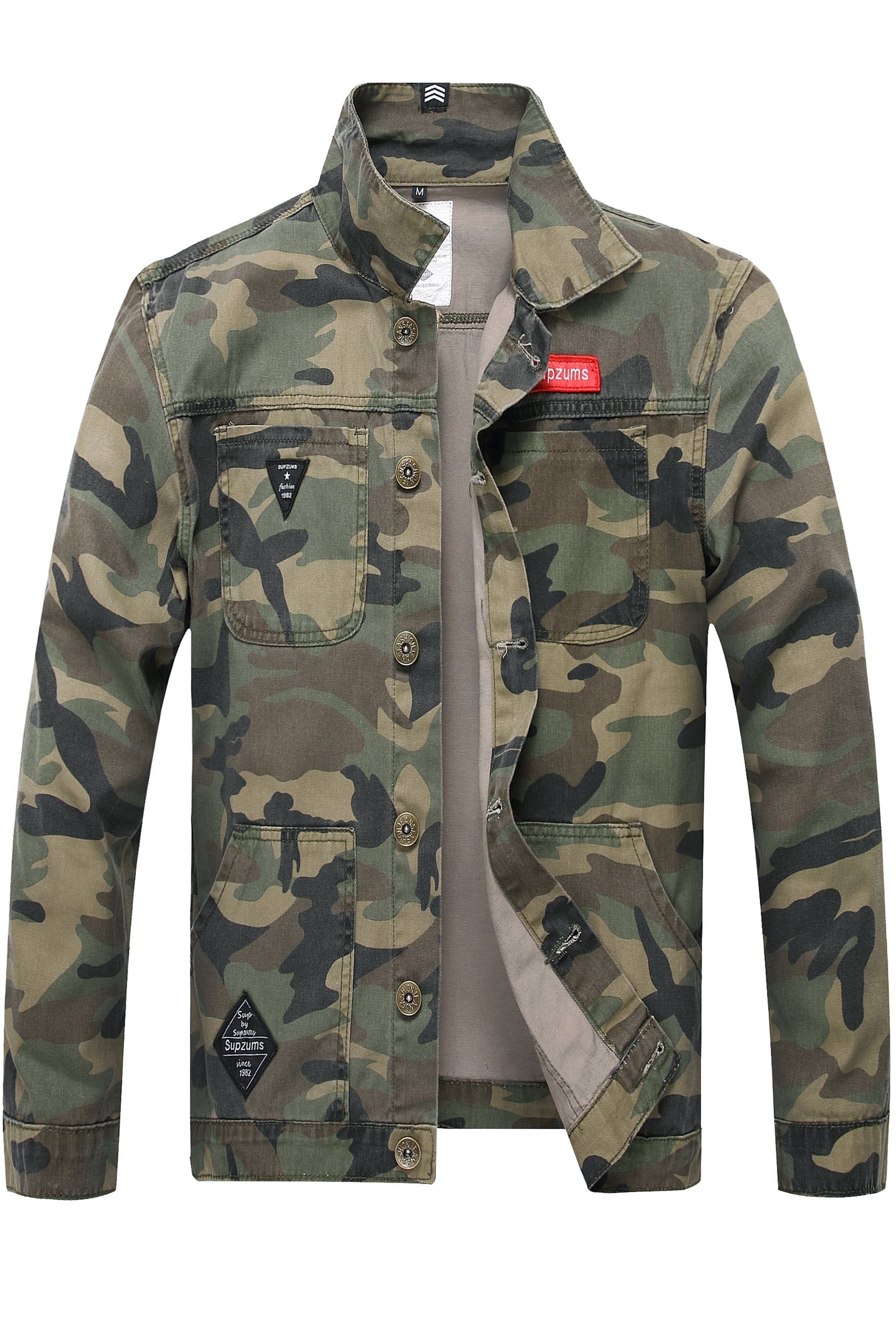 LZLER Casual Jean Jacket for Men Ripped Classic Denim Jacket - Walmart.com