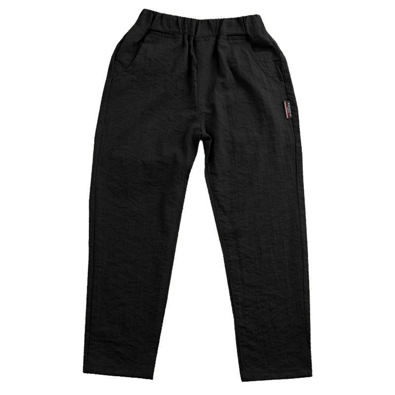 Click here for Wdgfv Boys Linen Casual Trousers For Kids Elastic... prices