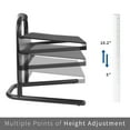 VIVO Black Ergonomic Height Adjustable Standing Foot Rest Relief ...