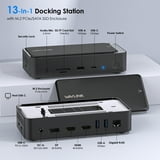 13-in-1 USB-C Dock with 100W charge 4K HDMI/DP Gigabit RJ45, 10Gbps USB ...