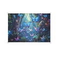 Blue Butterfly Sun Shade Sail 8'X10' Dream Flower Forest Tree Plant ...