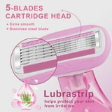 Mini Travel Razors for Women , Extra Smooth 5-Blade Shaving Razors for ...